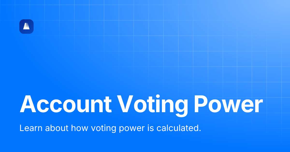 Account Voting Power | Stronghold SHx