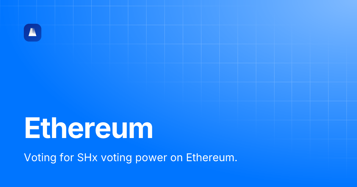 Ethereum | Stronghold SHx